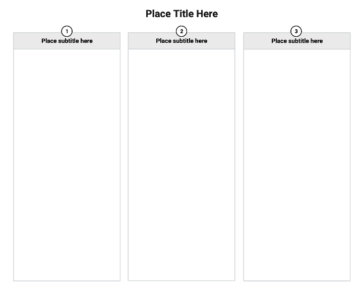 Blank Panels (Layout 3x1) | BioRender Science Templates