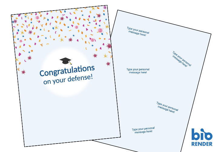 Defense Blue Congratulations E-Card (2 sides) | BioRender Science Templates