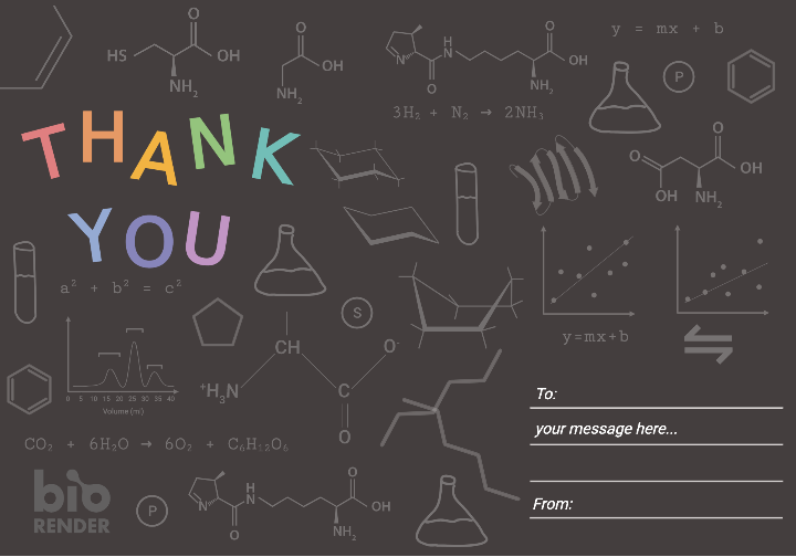 Blackboard Thank You E-Card | BioRender Science Templates