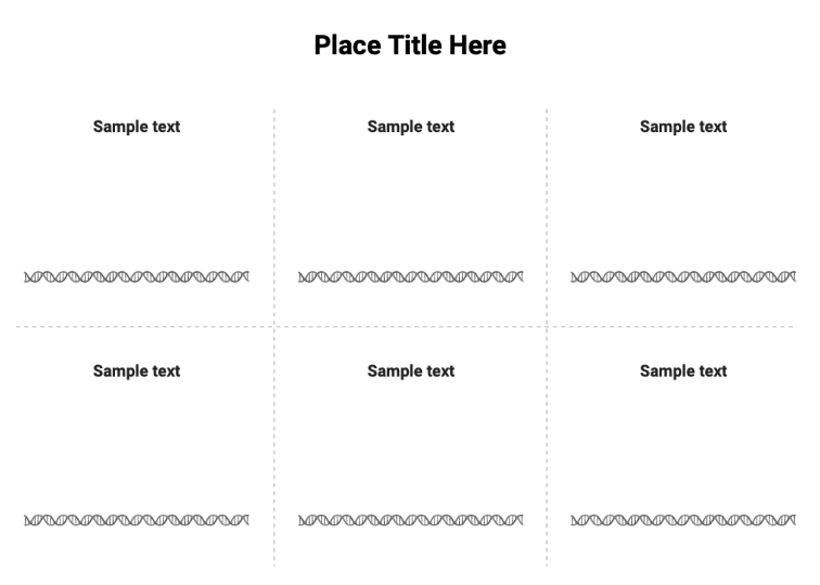 Table with DNA (Layout 3x2) | BioRender Science Templates