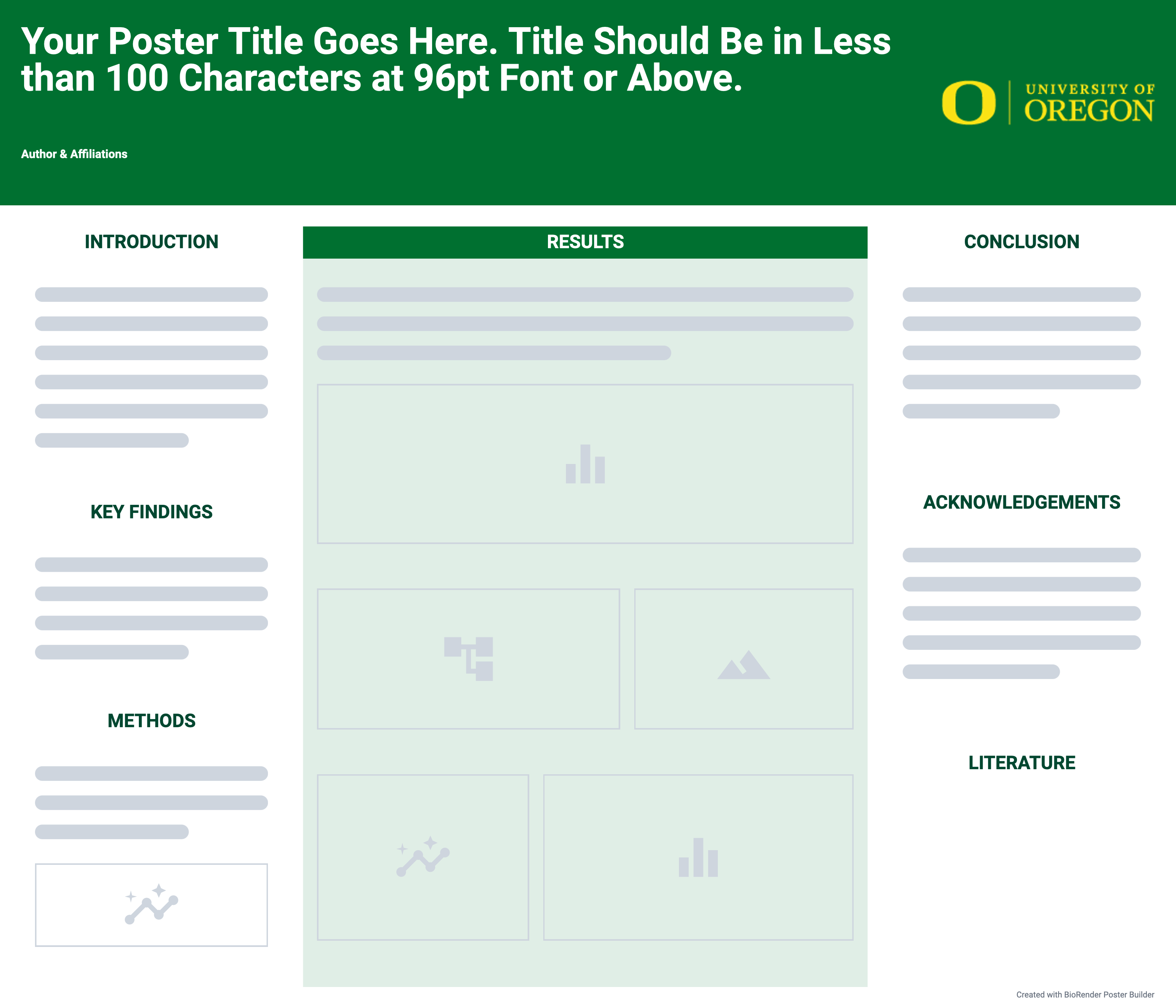University of Oregon Poster Template – Landscape | BioRender Science ...