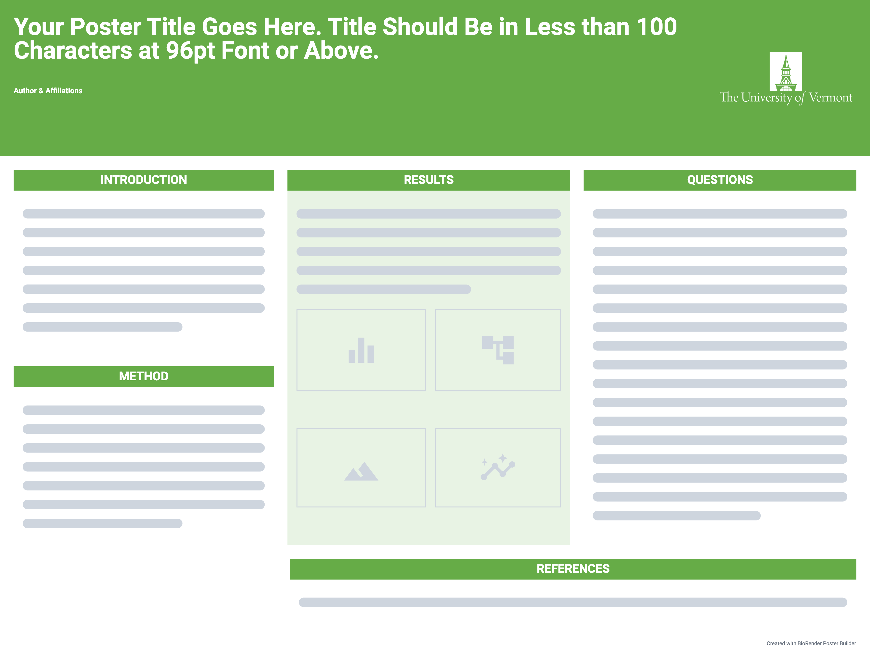 University of Vermont Poster Template – Landscape | BioRender Science ...