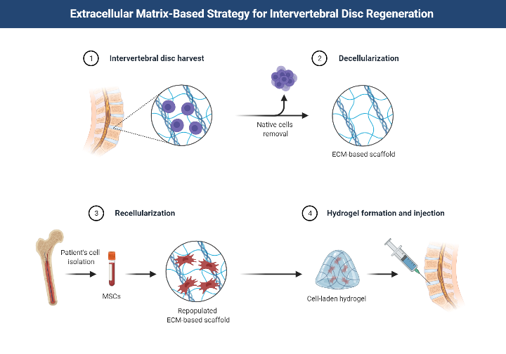 Extracellular Matrix-Based Strategy for Intervertebral Disc Regeneration | BioRender Science ...