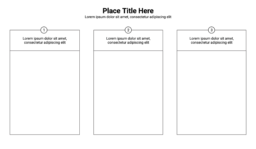 Blank Panels (Layout 3x1) | BioRender Science Templates