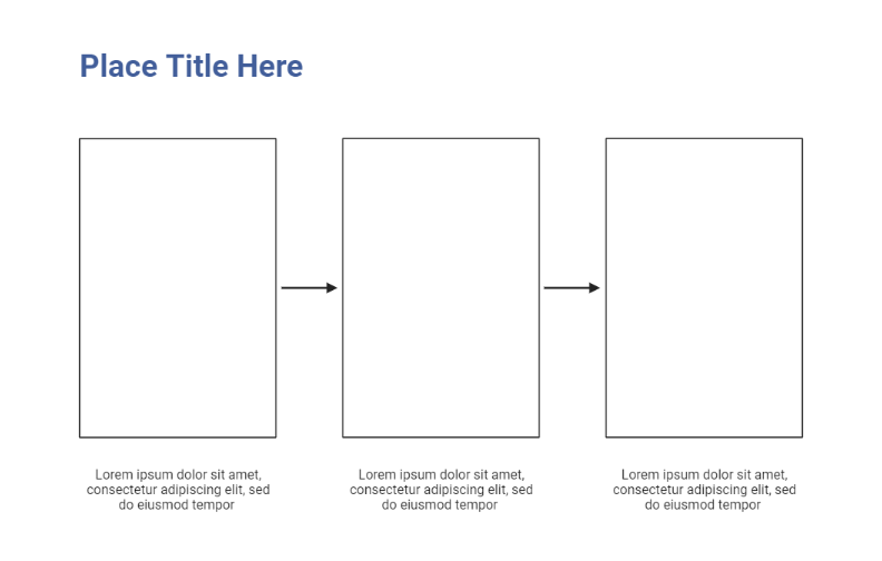 Blank Panels, 3 Step Pathway (Layout 3x1) | BioRender Science Templates