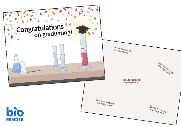 Graduating Congratulations E-Card (2 sides) | BioRender Science Templates