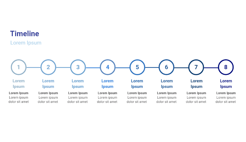Timeline (8 Segments, Horizontal) 3 | BioRender Science Templates