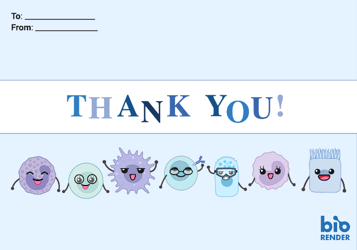 Biomojis Thank You E-Card | BioRender Science Templates