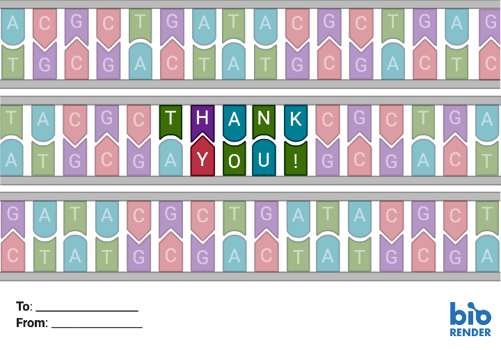Nucleotides Thank You E-Card | BioRender Science Templates