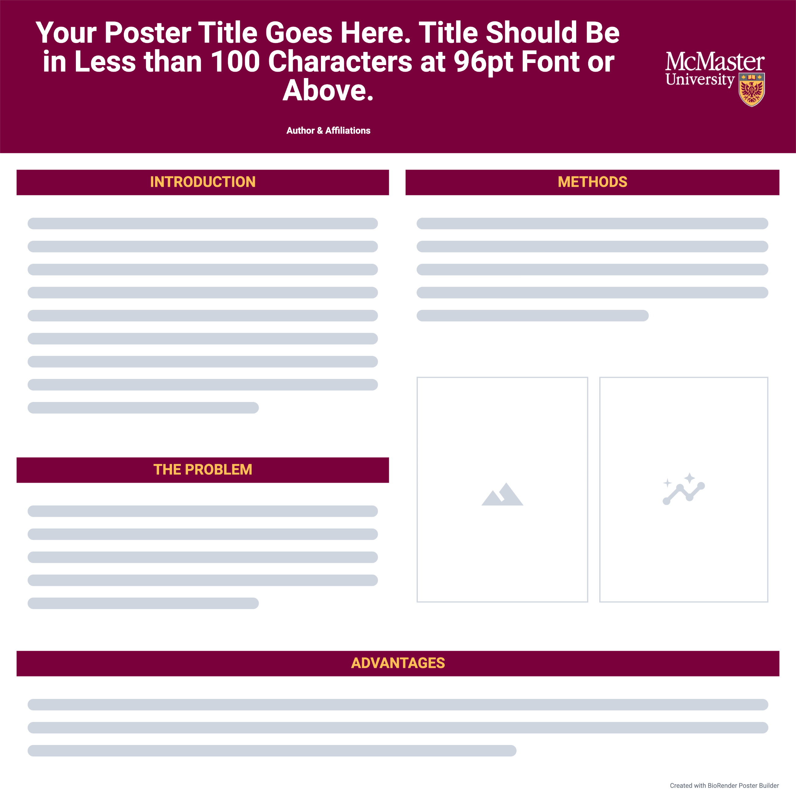 McMaster University Poster Template – Square | BioRender Science Templates