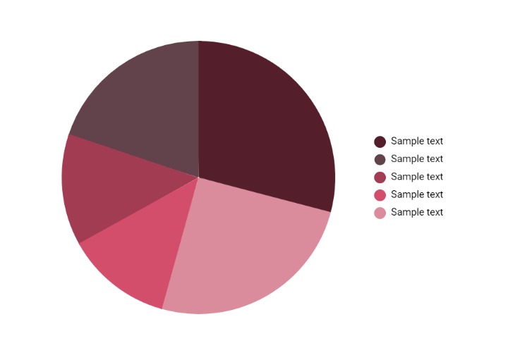 Pie Chart Red (5 Sections) | BioRender Science Templates