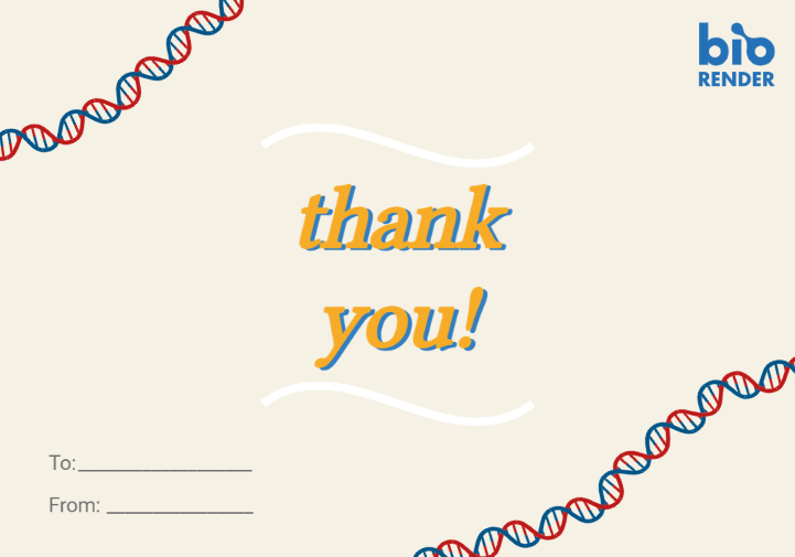 DNA Strands Thank You E-Card | BioRender Science Templates