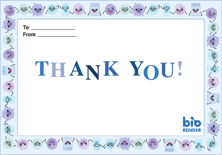Biomojis Border Thank You E-Card | BioRender Science Templates