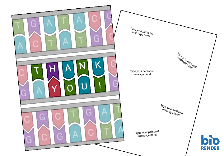 Nucleotides Thank You E-Card (2 sides) | BioRender Science Templates