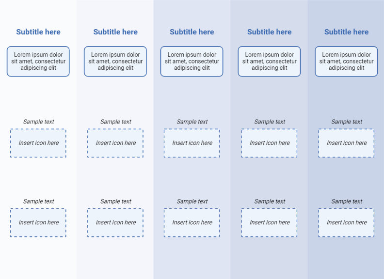 Gradient Blue Table with Placeholders (Layout 5x3) | BioRender Science ...