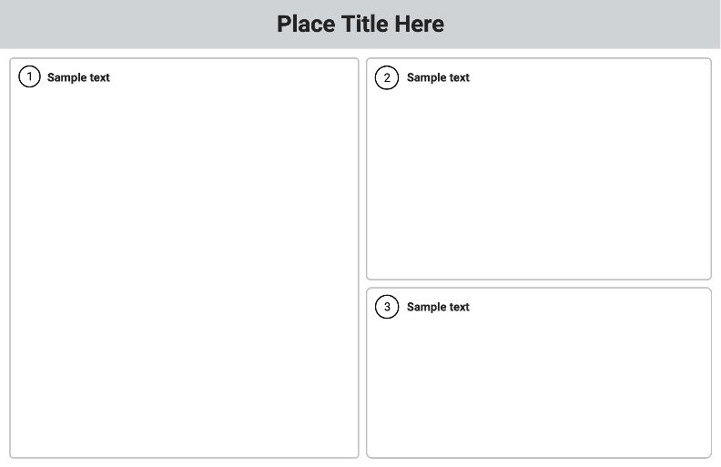 Blank Panels, 3 Section (Layout) | BioRender Science Templates