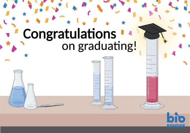 Graduating Congratulations E-Card | BioRender Science Templates