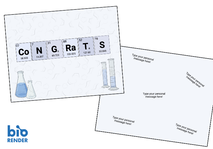 Periodic Table Congratulations E-Card (2 sides) | BioRender Science ...