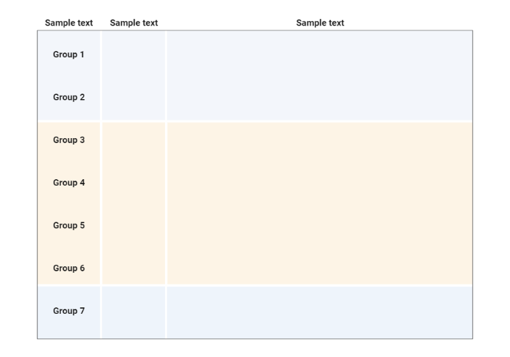 Colored Table (Layout 3x3) | BioRender Science Templates