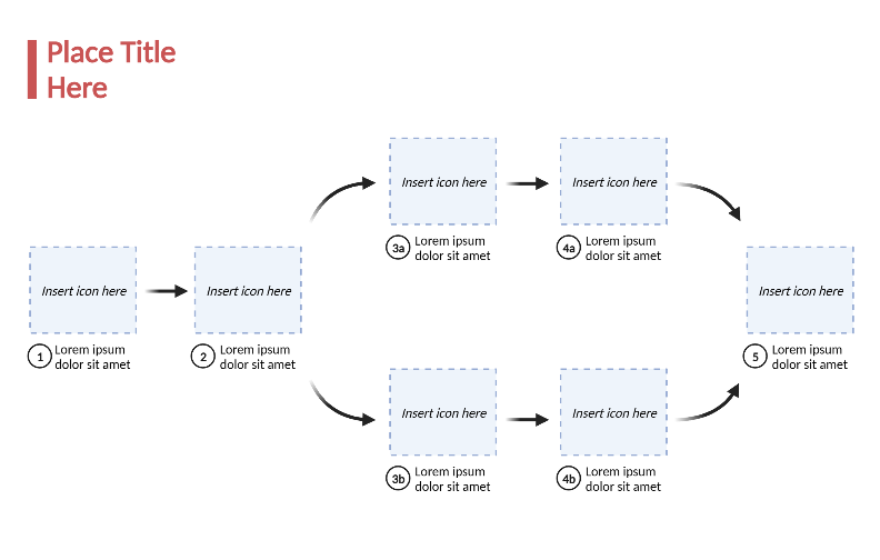 5 Step Pathway with Split (Layout) | BioRender Science Templates