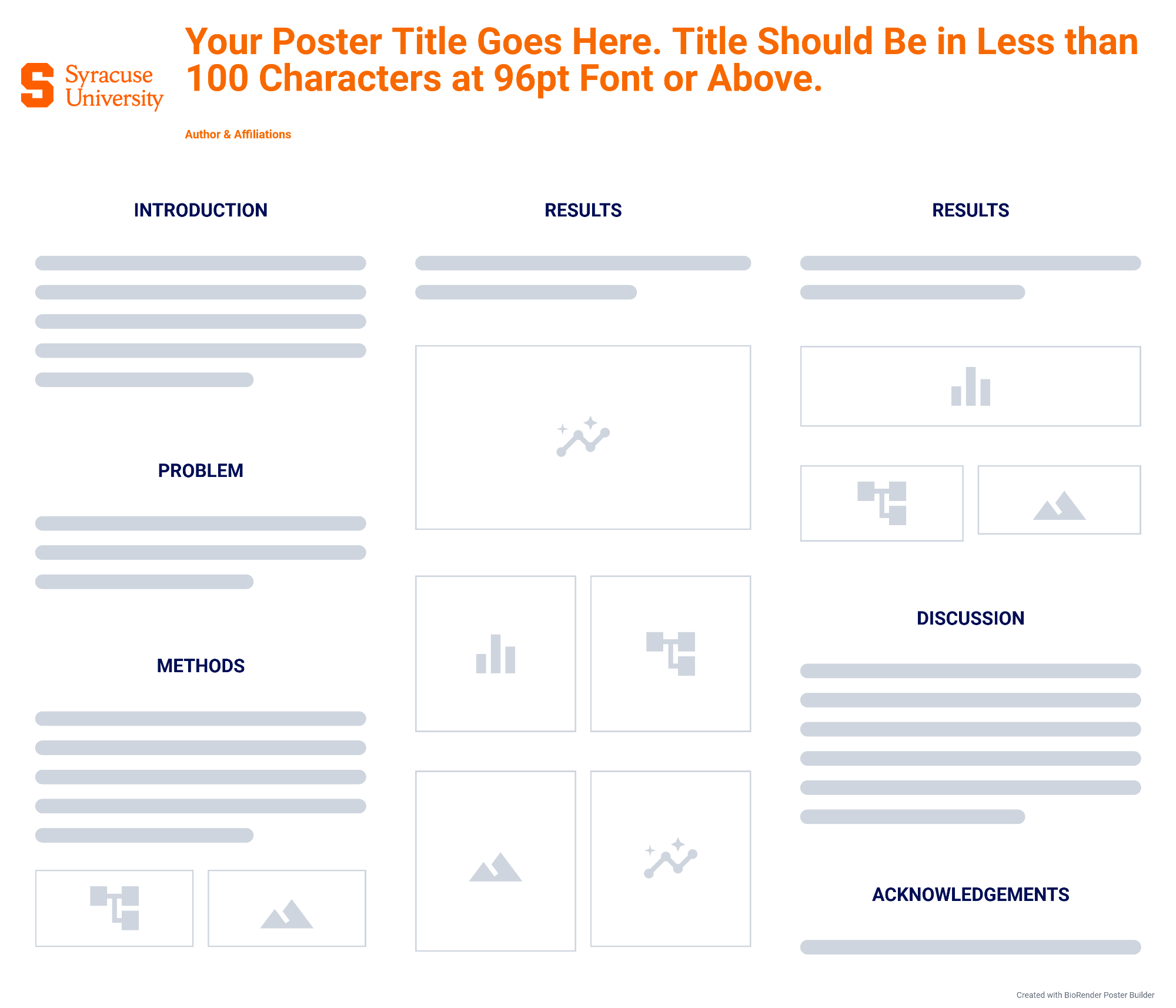 Syracuse University Poster Template – Landscape 1 | BioRender Science ...