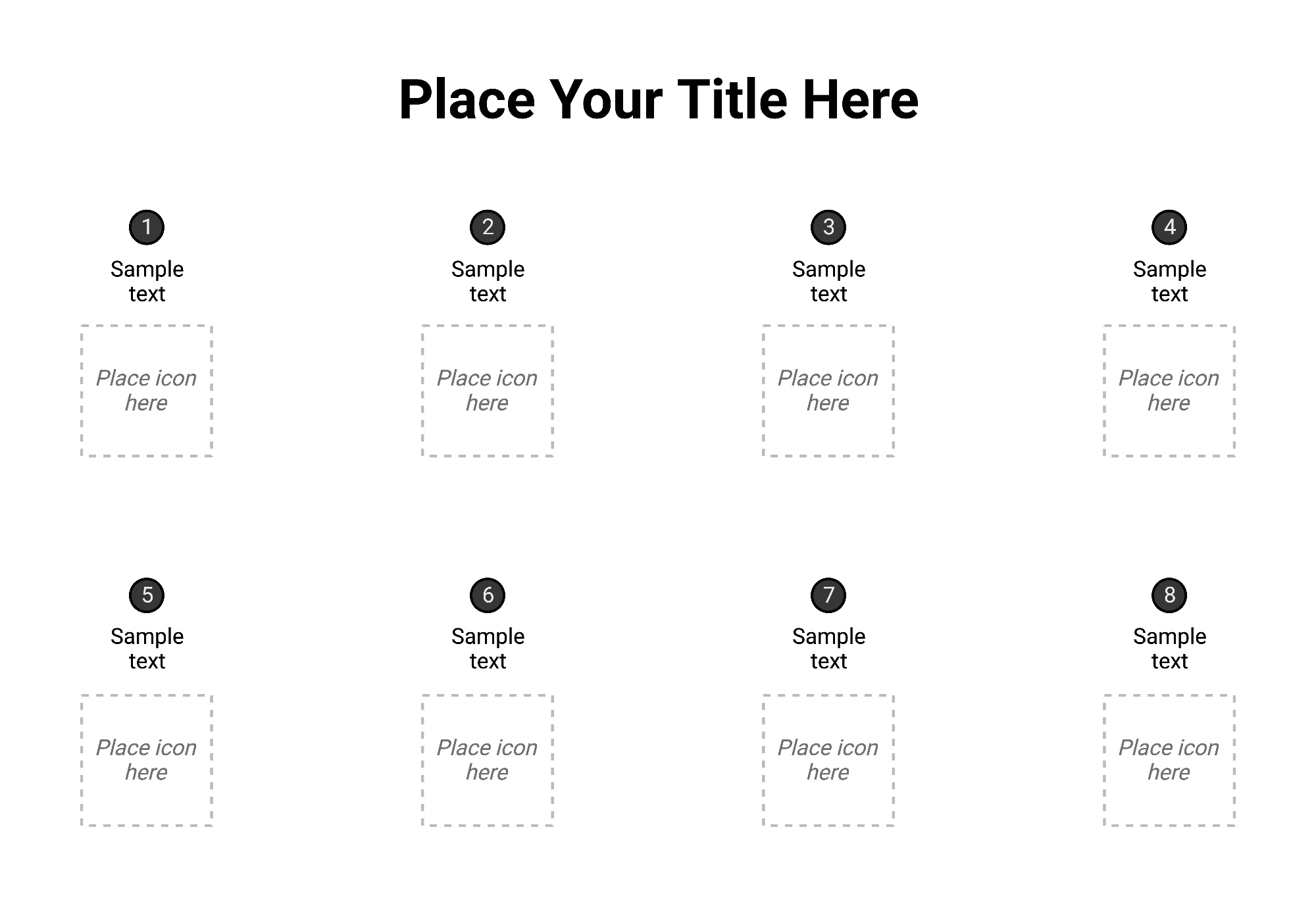 Blank Panel with Black Numbers (Layout 4x2) | BioRender Science Templates