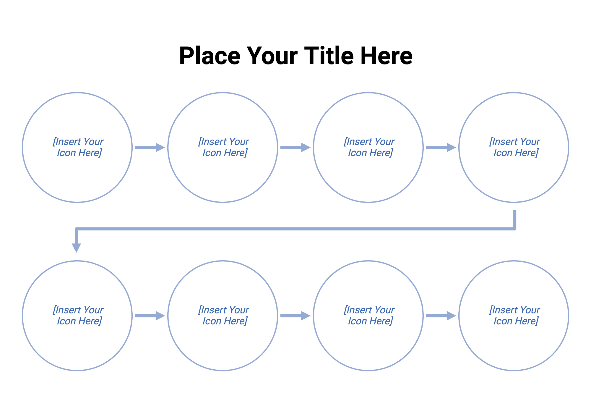 8-Step Protocol with Circles (Layout 4x2) | BioRender Science Templates