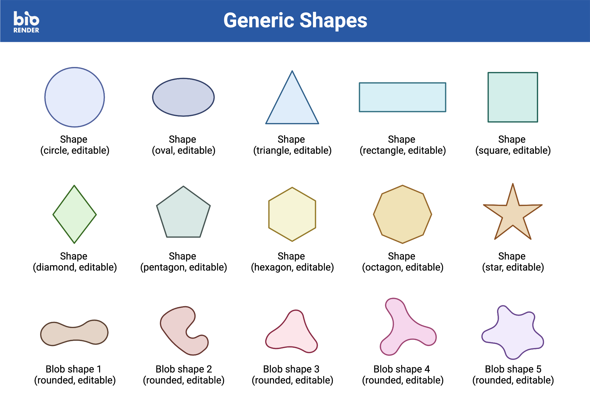 Icon Pack - Generic Shapes | BioRender Science Templates