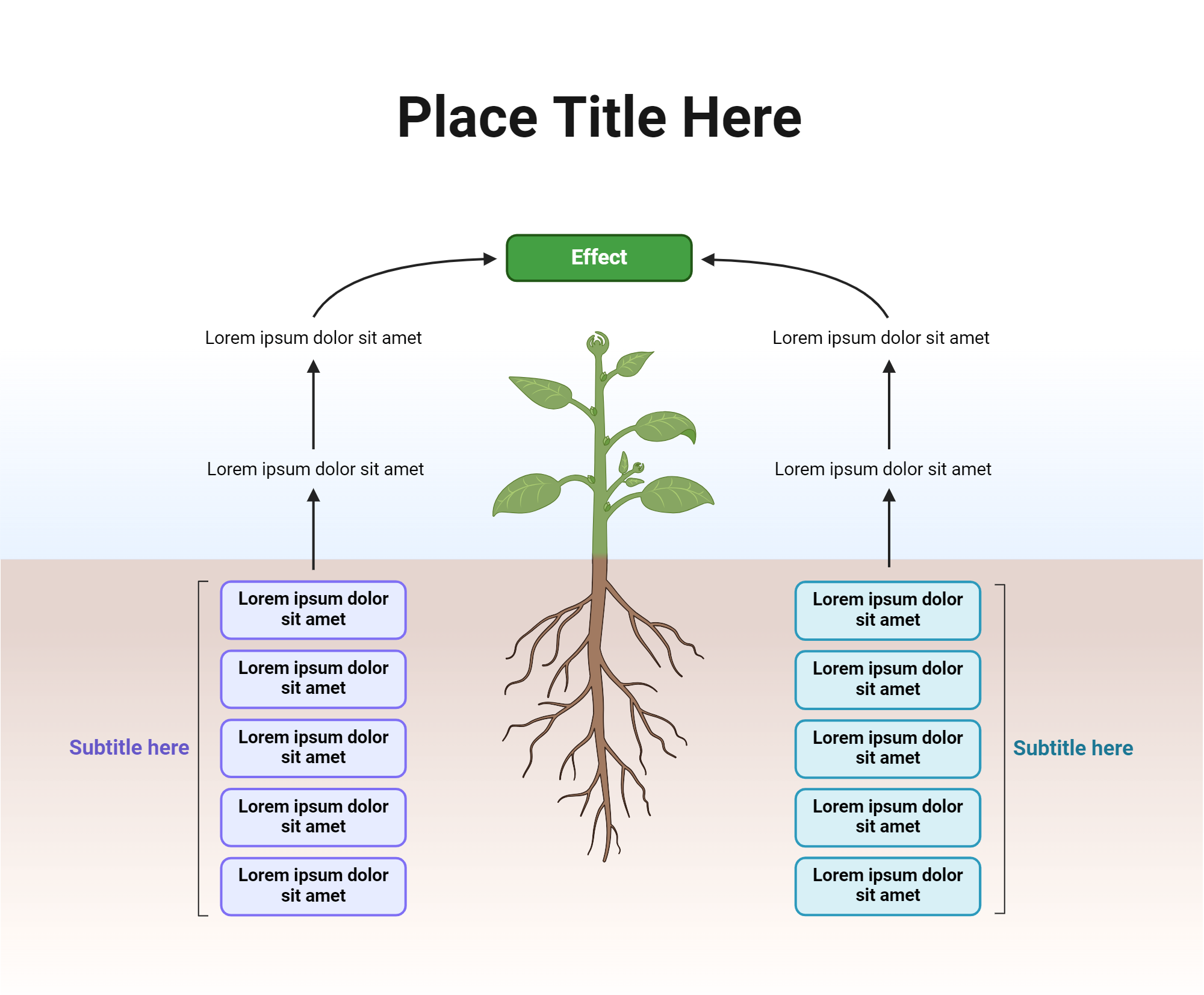 Plant Pathway with 2 Paths (Layout) | BioRender Science Templates