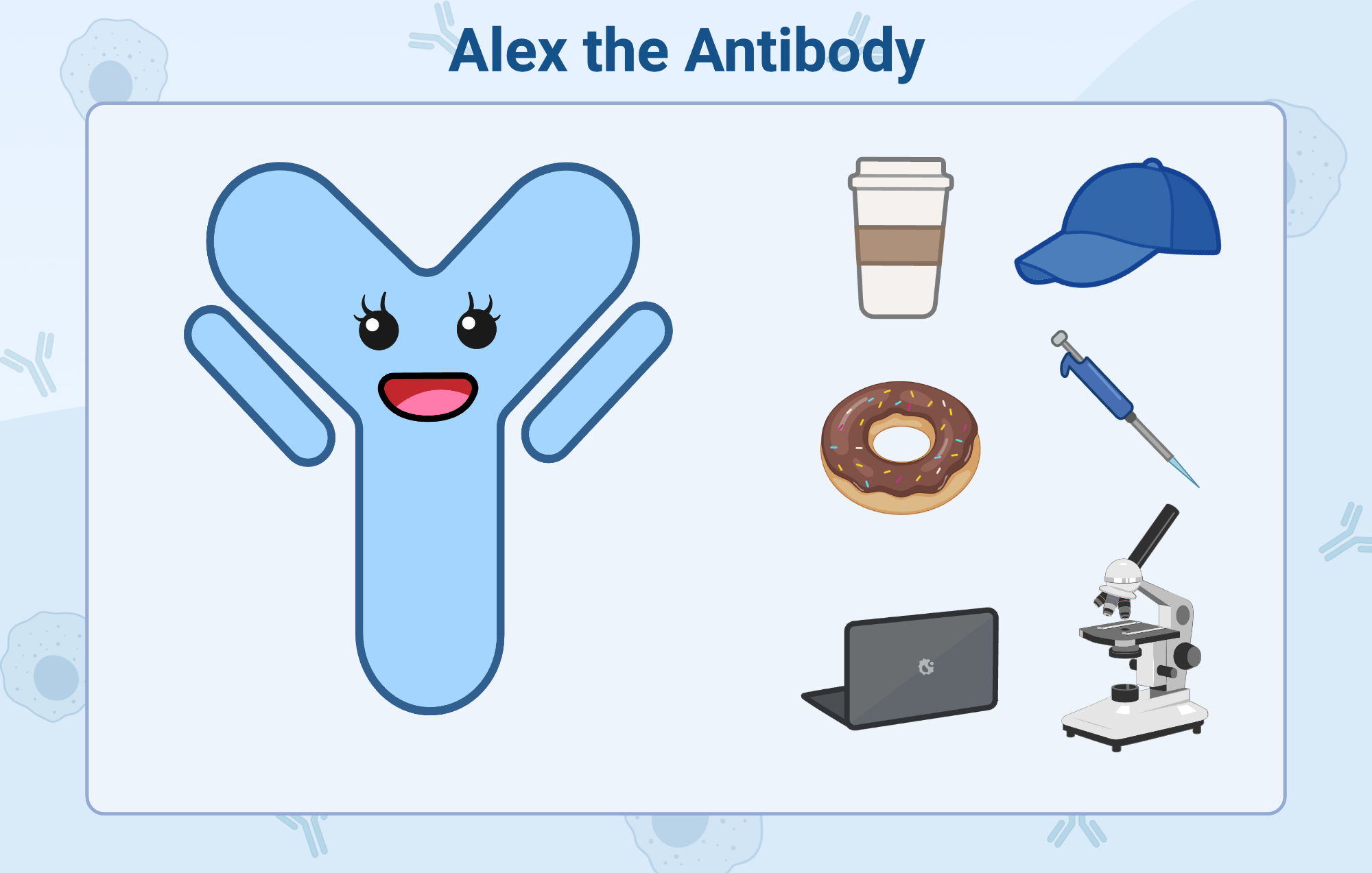 Alex the Antibody | BioRender Science Templates