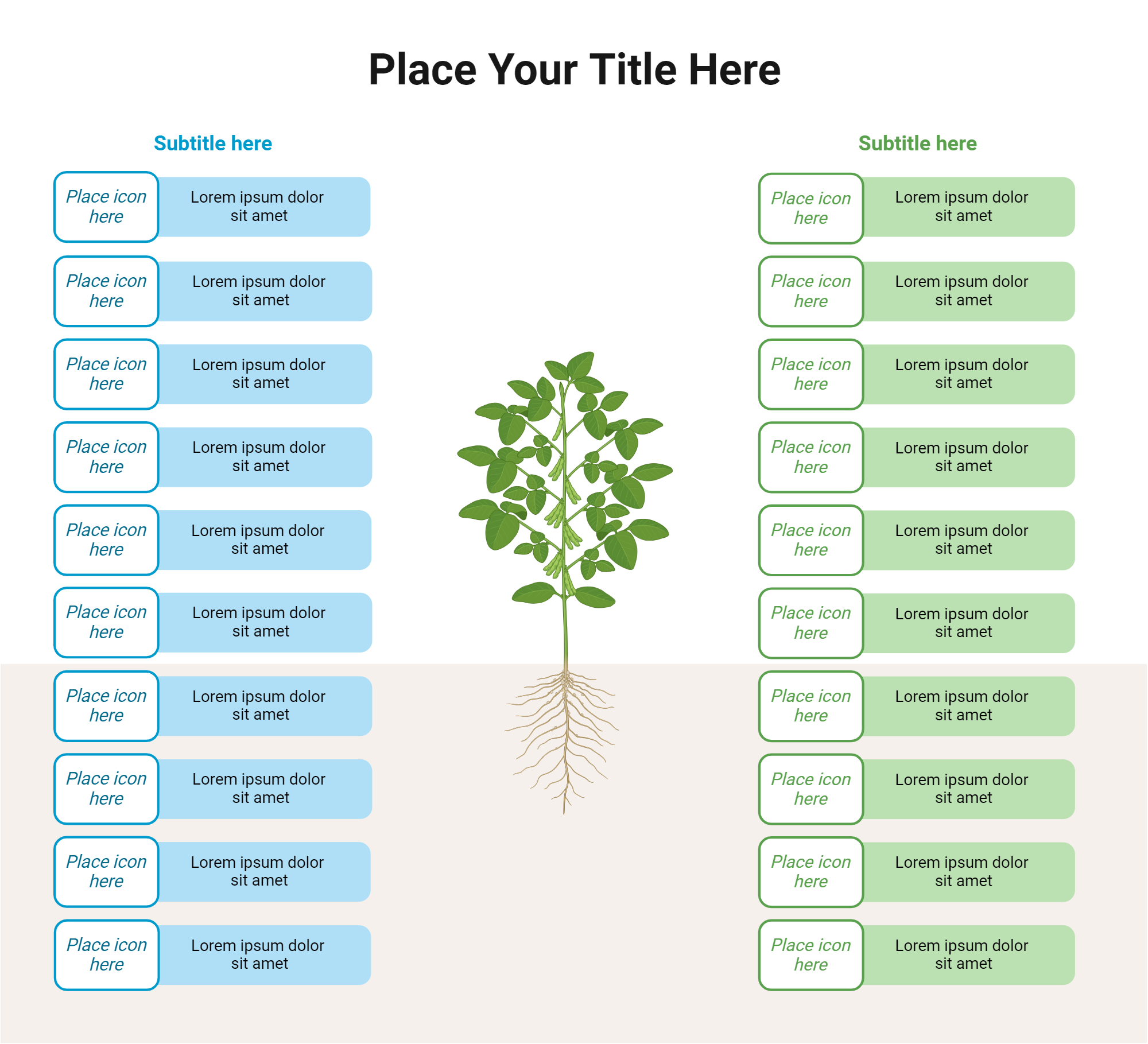 Soybean Plant with Boxes (Layout, 2X10) | BioRender Science Templates