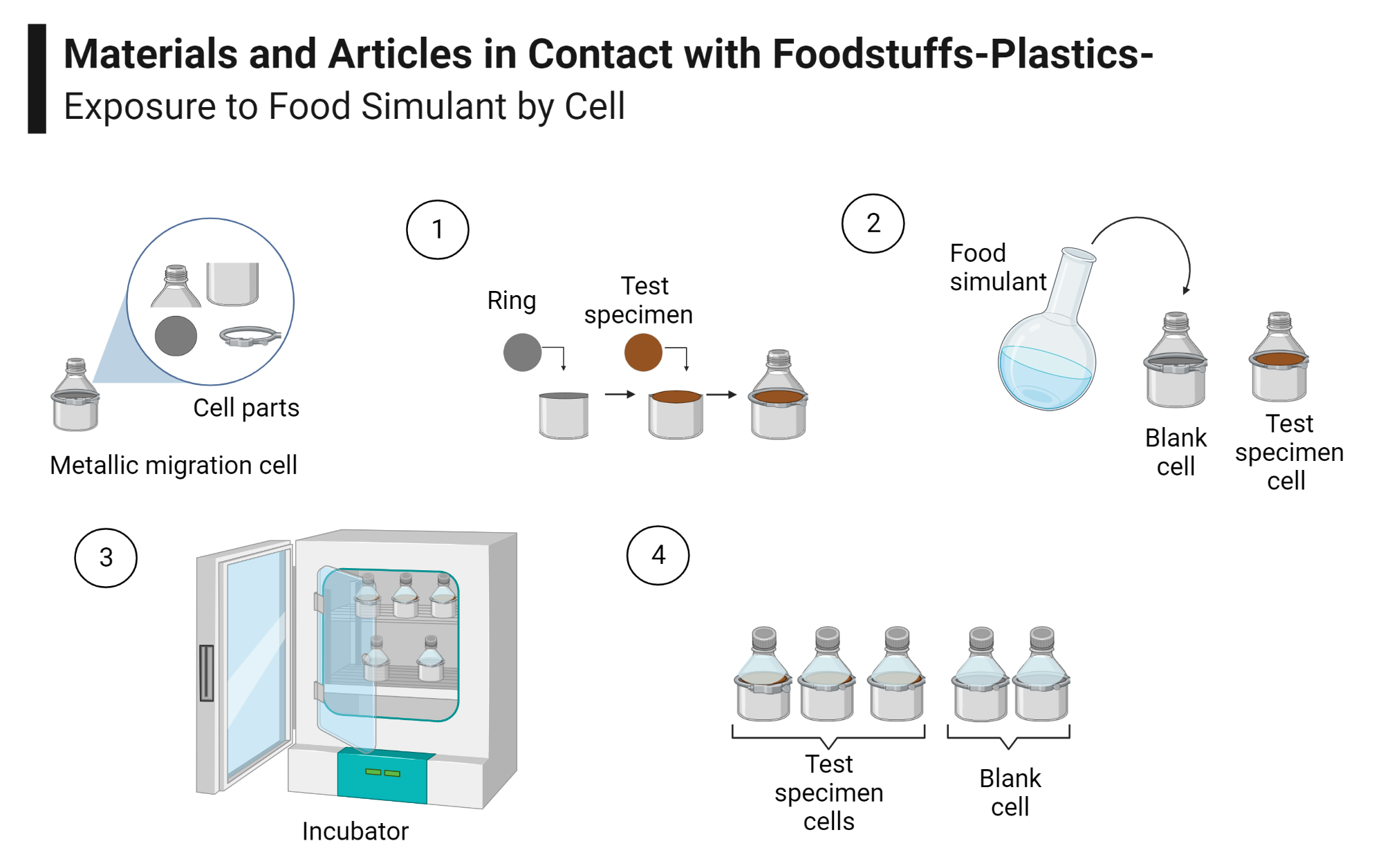 Exposure to Food Simulant By Migration Cell | BioRender Science Templates