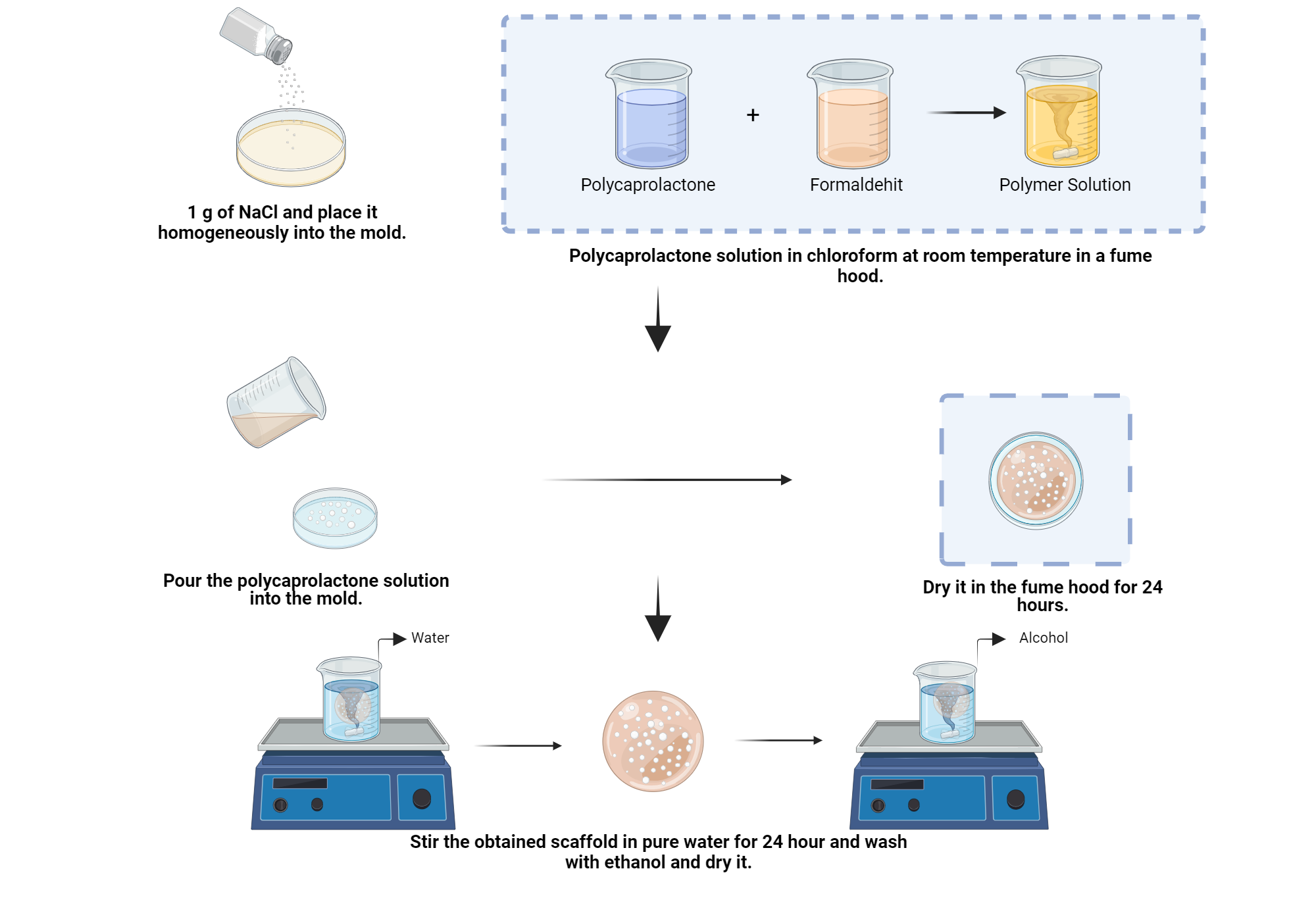 Solvent Casting Particulate Leaching Method Biorender Science Templates