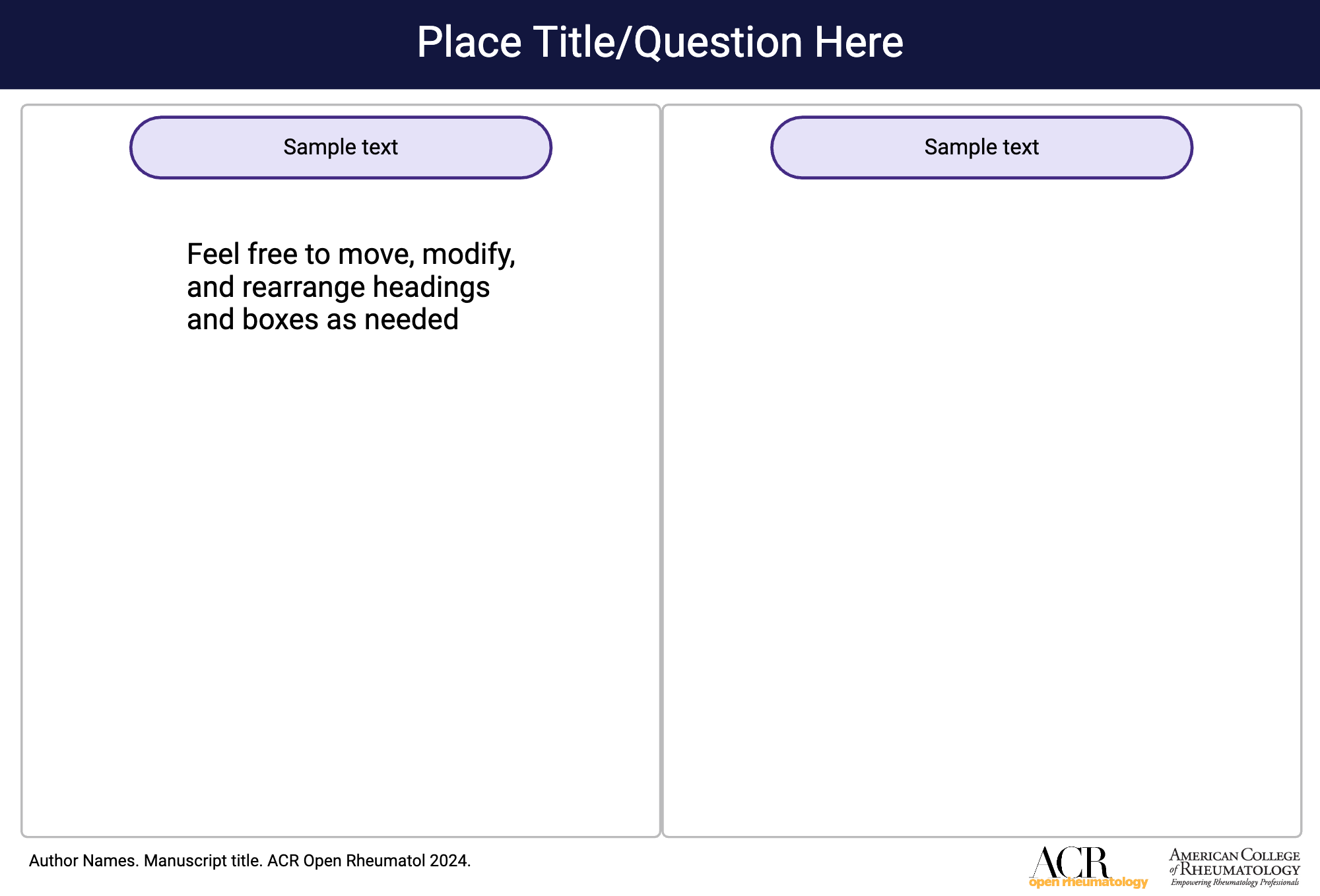 ACR Open Rheumatology Journal Template 2024 | BioRender Science Templates