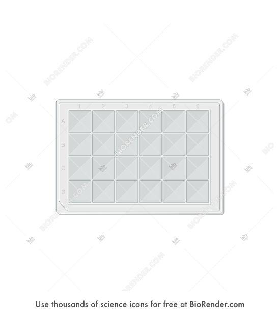 Free Deep well plate (24-well, top view) Icons, Symbols & Images ...