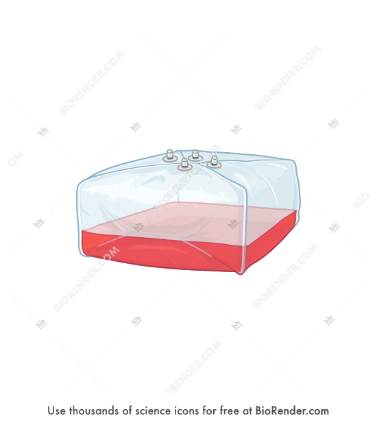 Free Bioprocess container (small scale, with liquid) Icons, Symbols ...