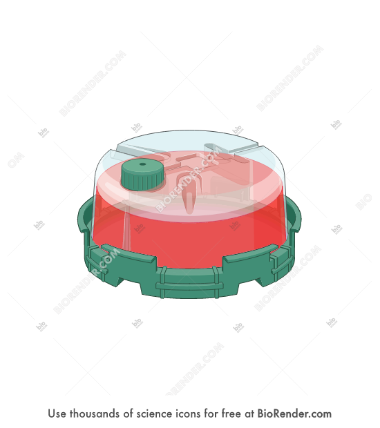 Free Cylindrical cell culture flask (G-Rex 500M OS, full liquid) Icons ...