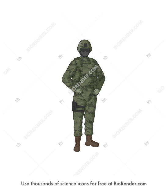 Free Soldier (gender-neutral) Icons, Symbols & Images | BioRender
