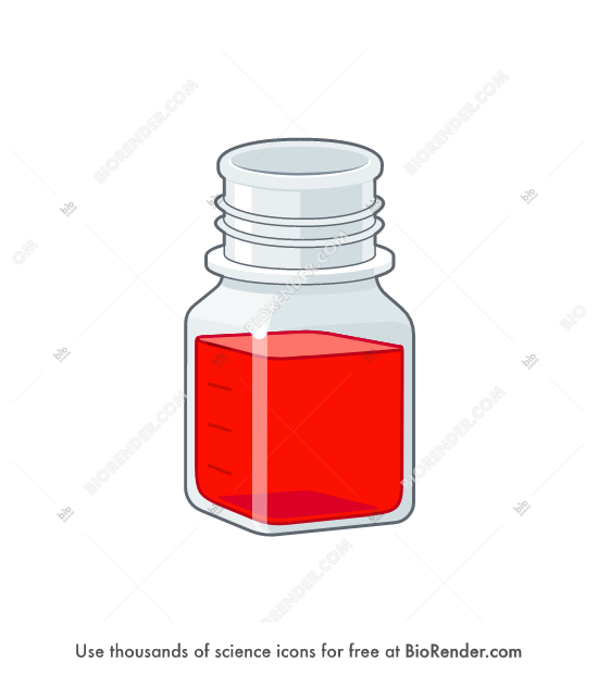 Free Media bottle (100mL, full liquid) Icons, Symbols & Images | BioRender