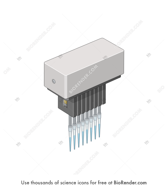Free 8-Channel pipetting head Icons, Symbols & Images | BioRender