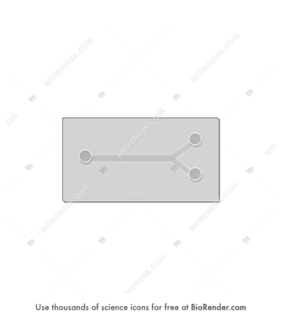 Free Microfluidic device (top, Y channel, empty) 1 Icons, Symbols ...