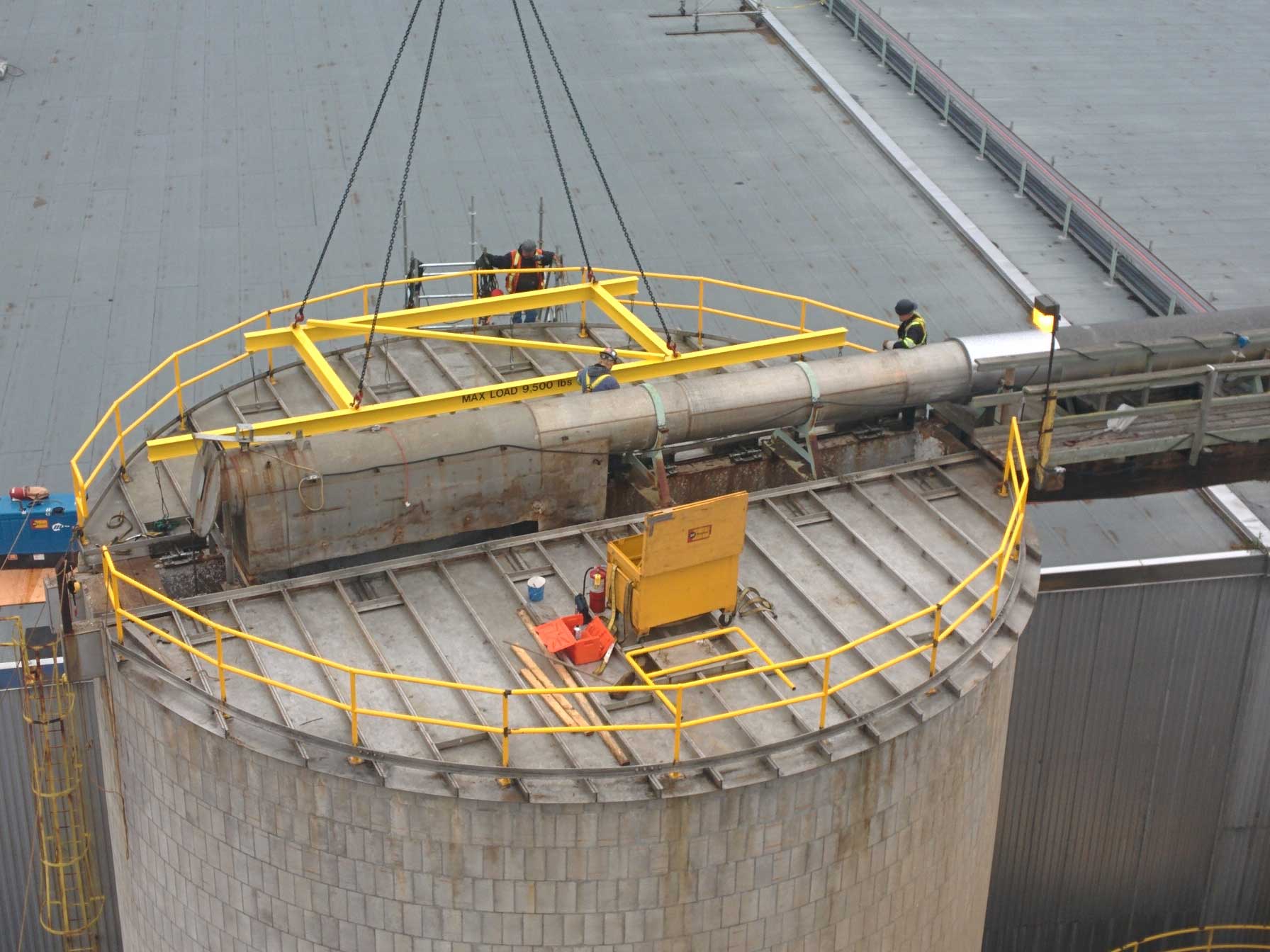 High-Density Tank New Stainless Steel Roof | Gairns Santos Engineeering ...