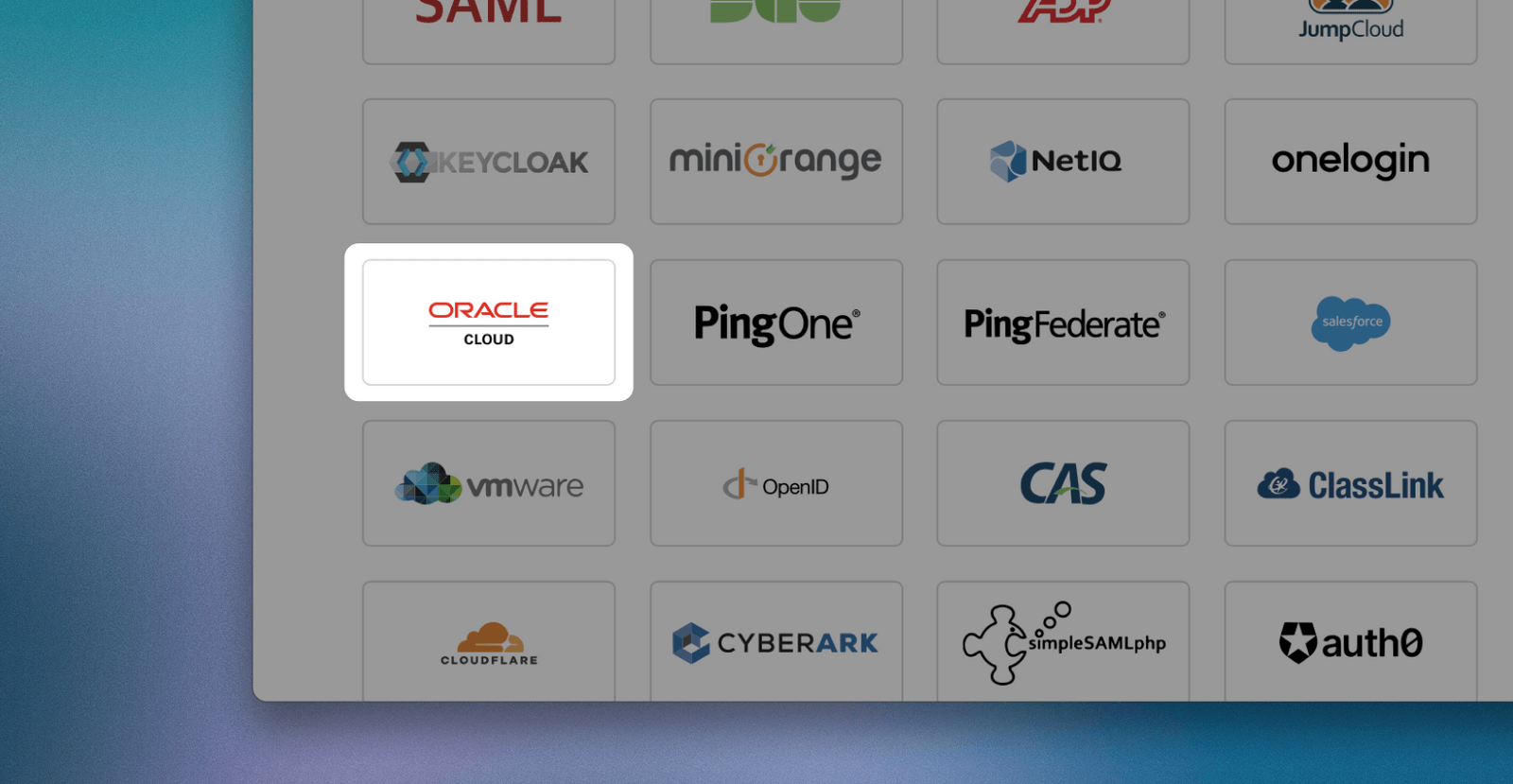 New Integration Oracle Saml Workos