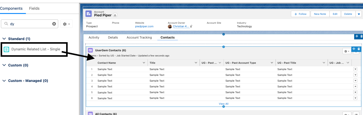Dynamic Contact Lists on Accounts