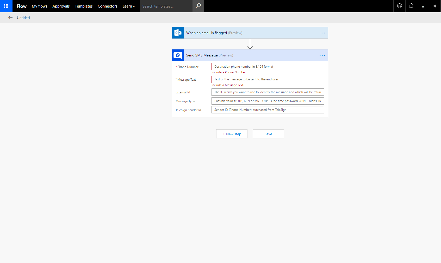 Send SMS Messages Powered By TeleSign Directly from Microsoft Flow ...