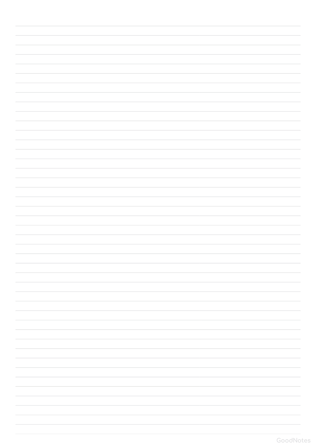 Free Lined Paper Template | Goodnotes