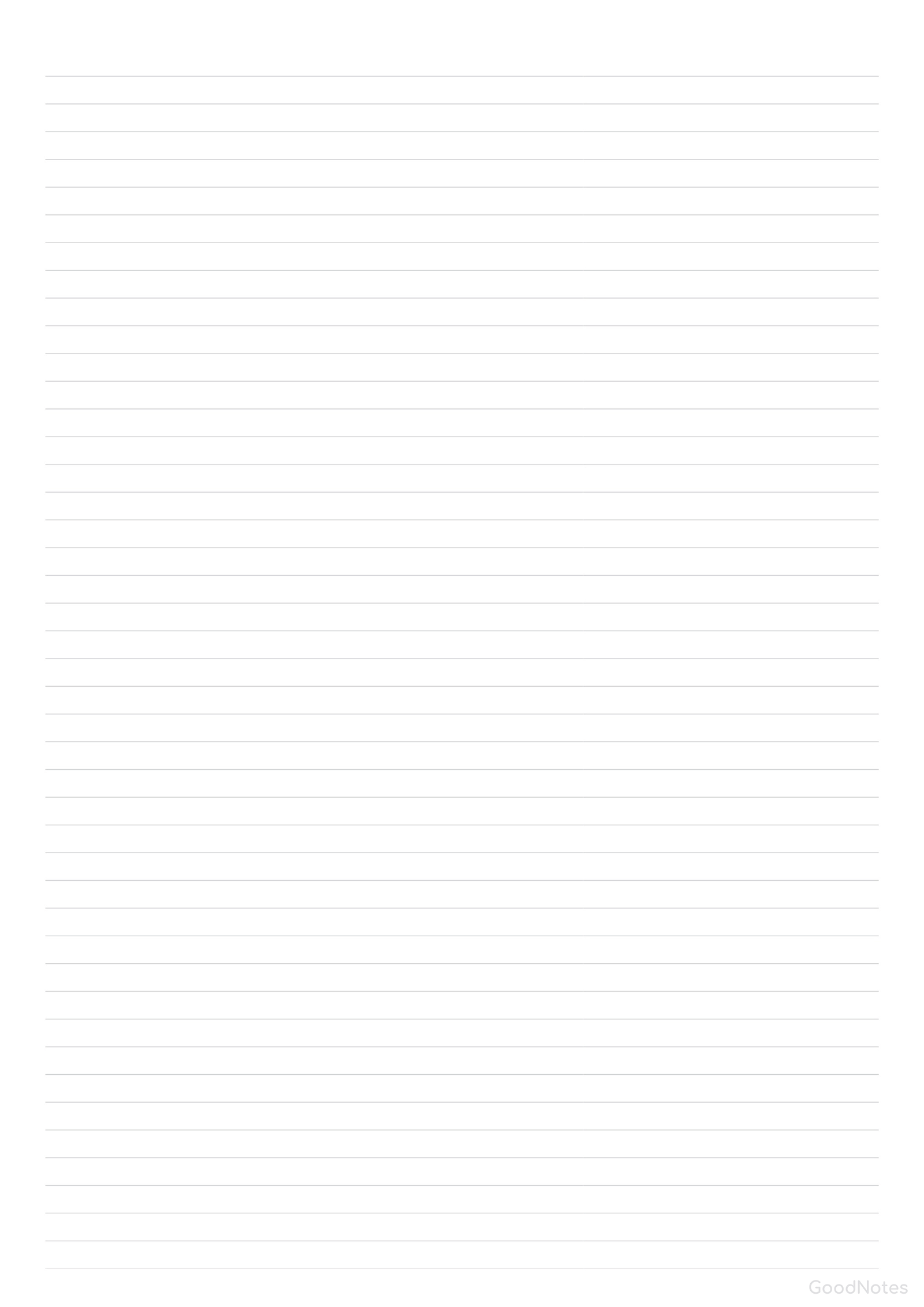 Free Lined Paper Template | Goodnotes
