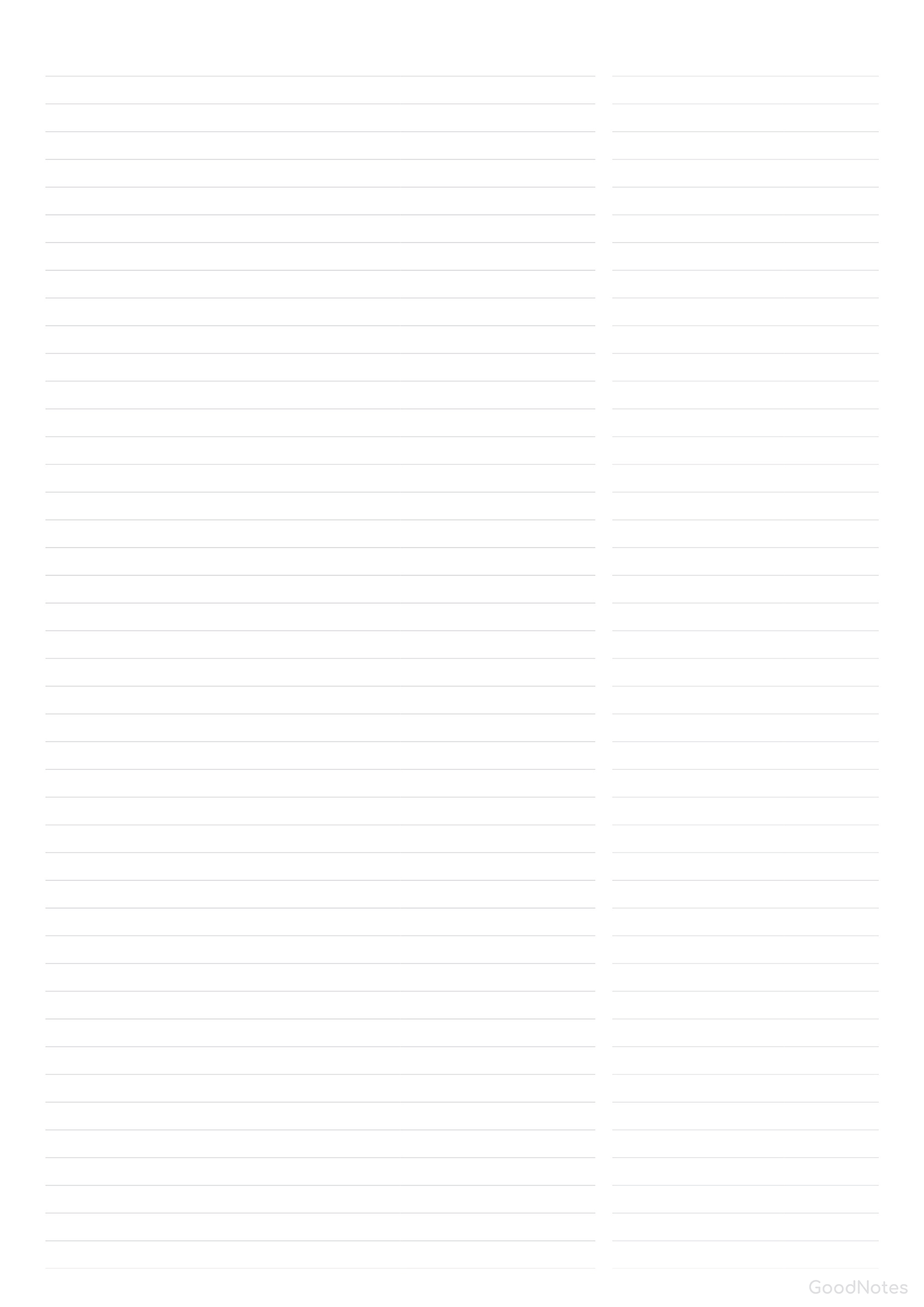 Free Lined Paper Template | Goodnotes