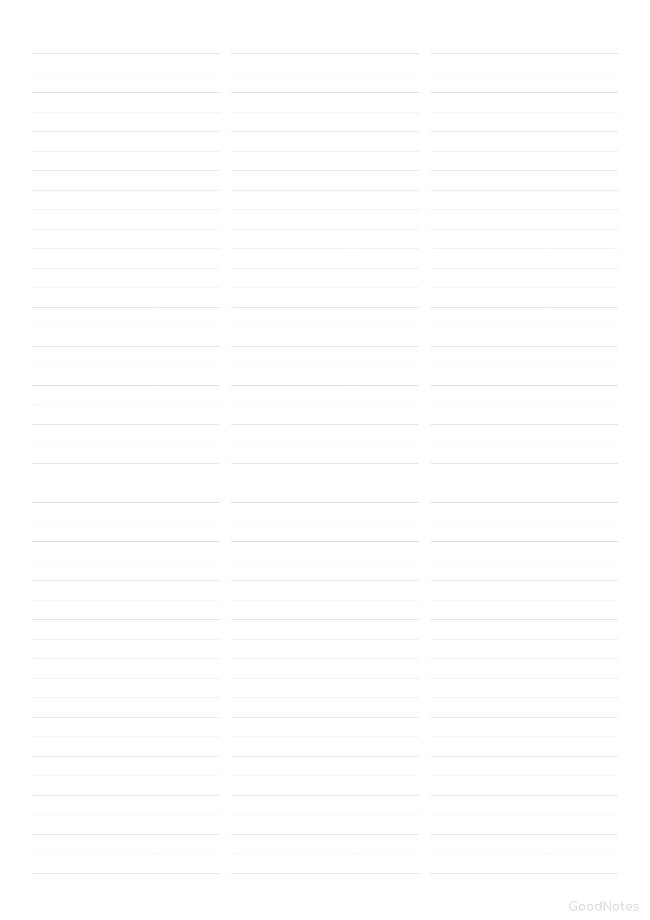 Free Lined Paper Template | Goodnotes