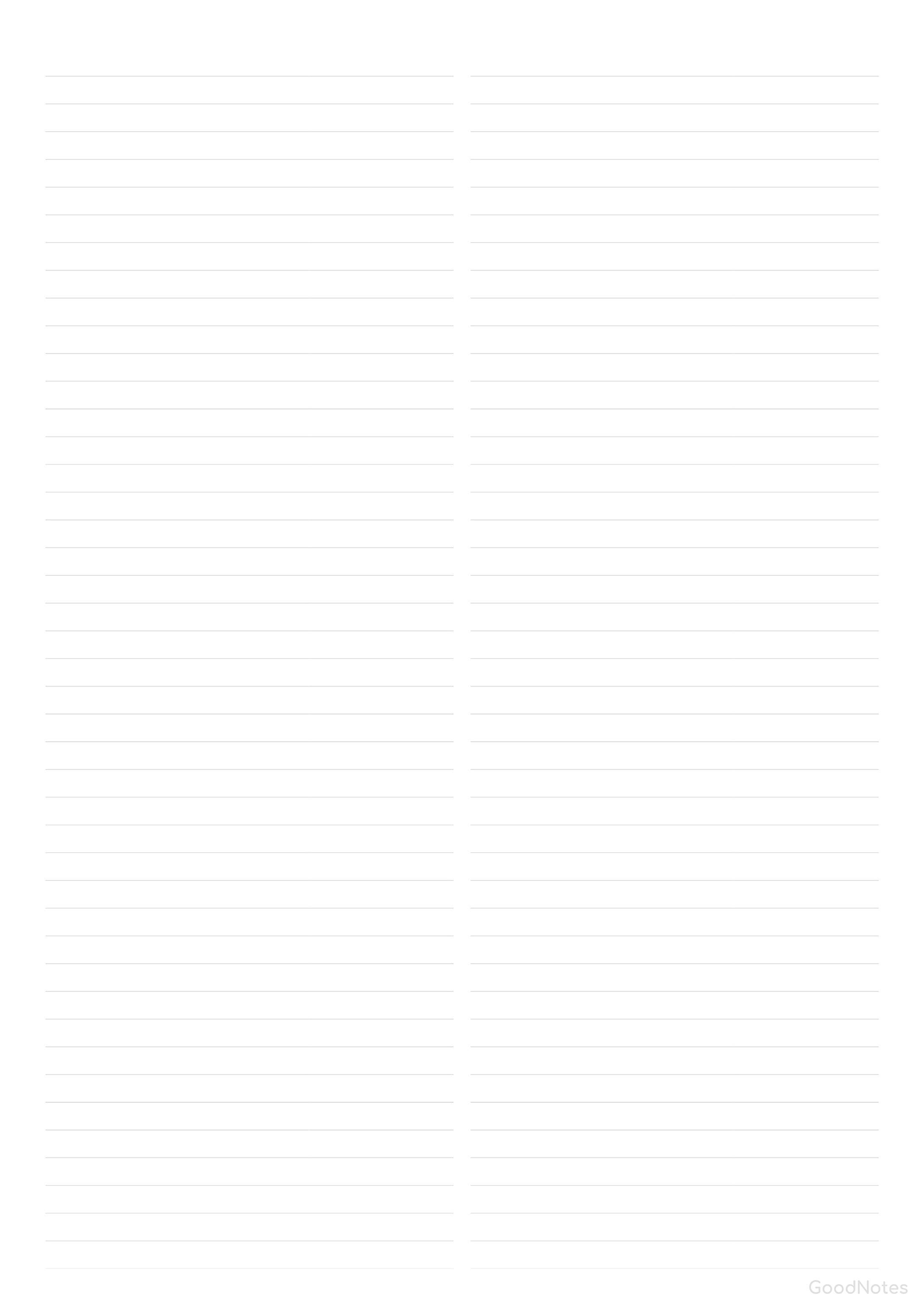 Free Lined Paper Template | Goodnotes